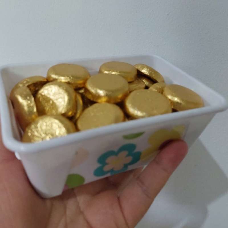 Jual Lagie Golden City Chocolate Choco Ball Gold Coin Halal 1kg / 1 Kg ...