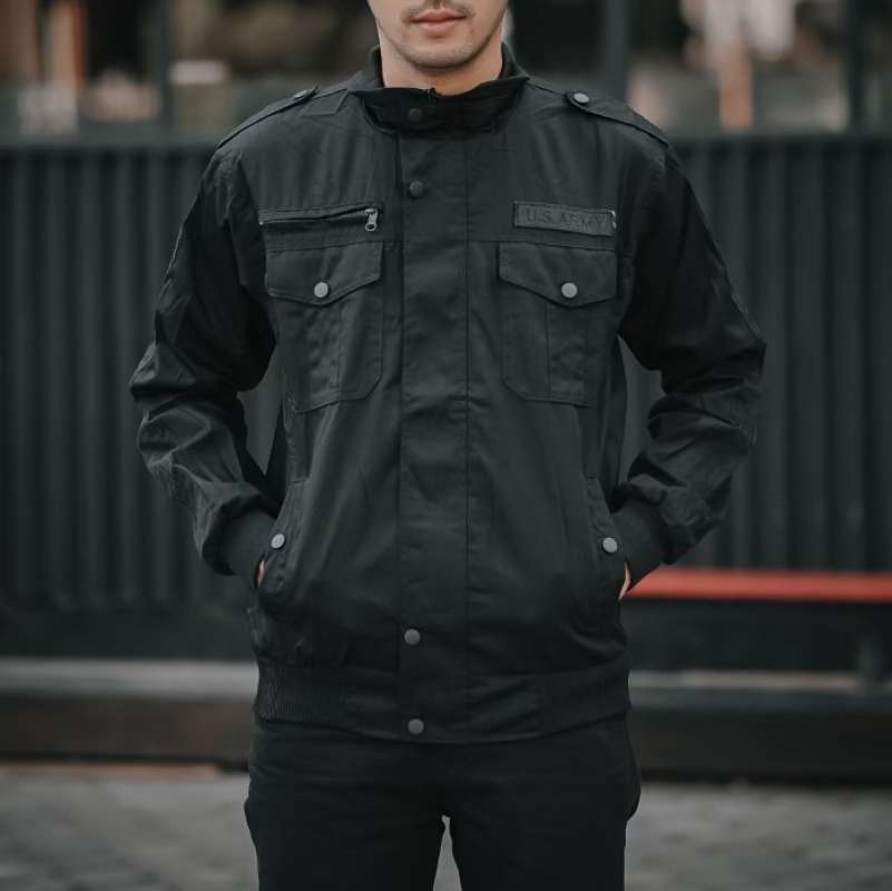 Promo Jaket Pria Bomber Jacket Windbreaker Tebal Adem Ruby Us Army Bgsr ...