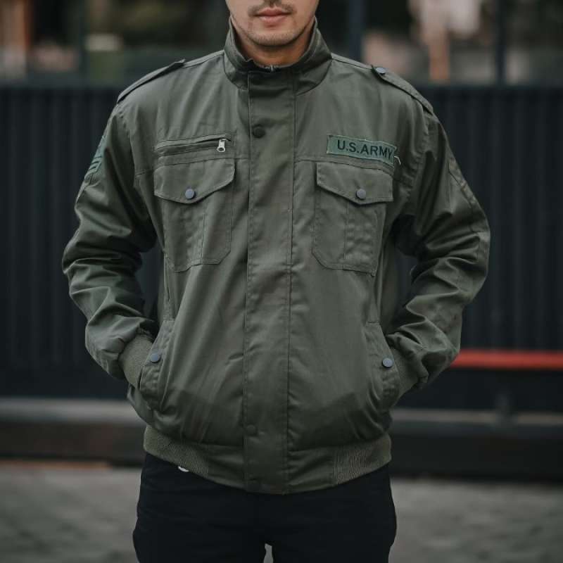 Promo Jaket Pria Bomber Jacket Windbreaker Tebal Adem Ruby Us Army Bgsr ...