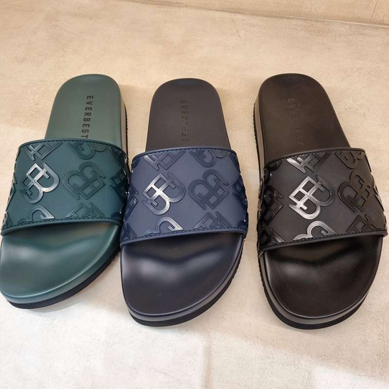 Promo Everbest Em22 Sandal Pria Original Sendal Slide Kulit Asli Ori ...