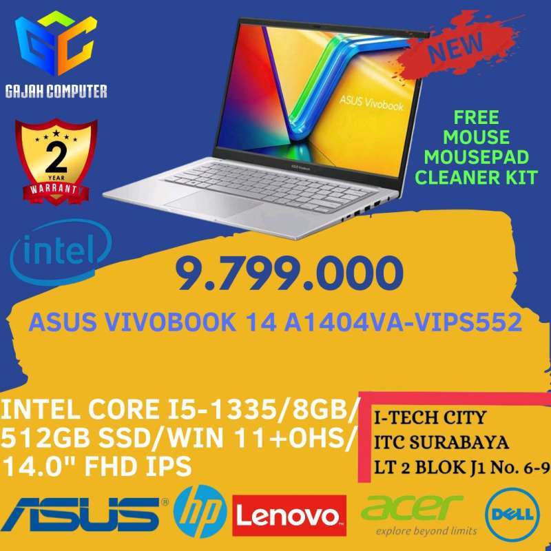 Jual Asus Vivobook 14 A1404va - Vips552 Di Seller Gajah_computer ...