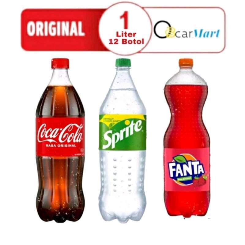Jual Coca Cola Fanta Sprite 1 Liter Isi 12 Khusus Instant / Sameday Di ...