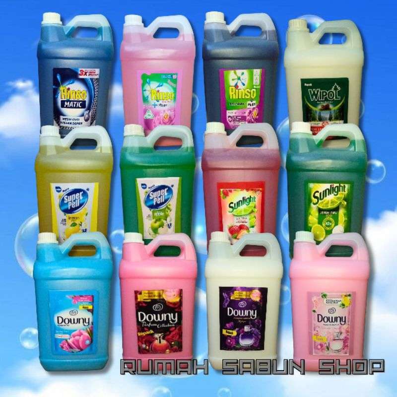 Jual Detergen Kemasan 5 Liter Termurah,softener 5l,sabun Cuci Piring 5l ...