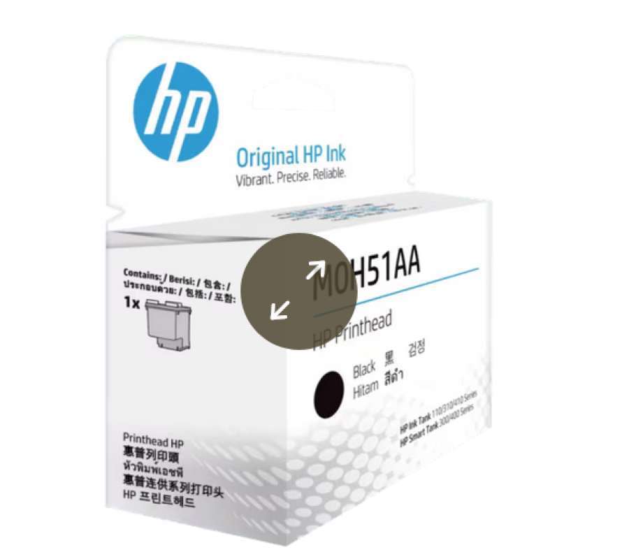 Jual Hp Ink Black (moh51aa) Tri-color (moh50aa) Replacement Printhead ...