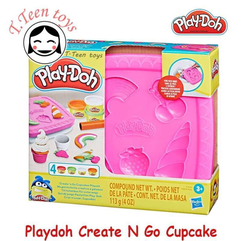 Promo Playdoh Create And Go Playset Cupcake Play Dough Doh Diskon 23% ...