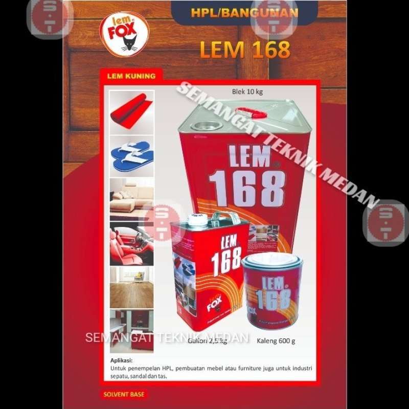Jual 2,5kg Lem Kayu Kuning Hpl Serbaguna Aibon Fox 168 2,5 2.5 Kg ...