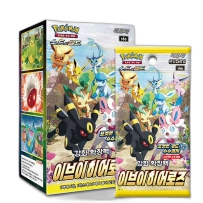 Promo Pokemon Tcg Korea Eevee Heroes Booster Box Diskon 23% Di Seller ...