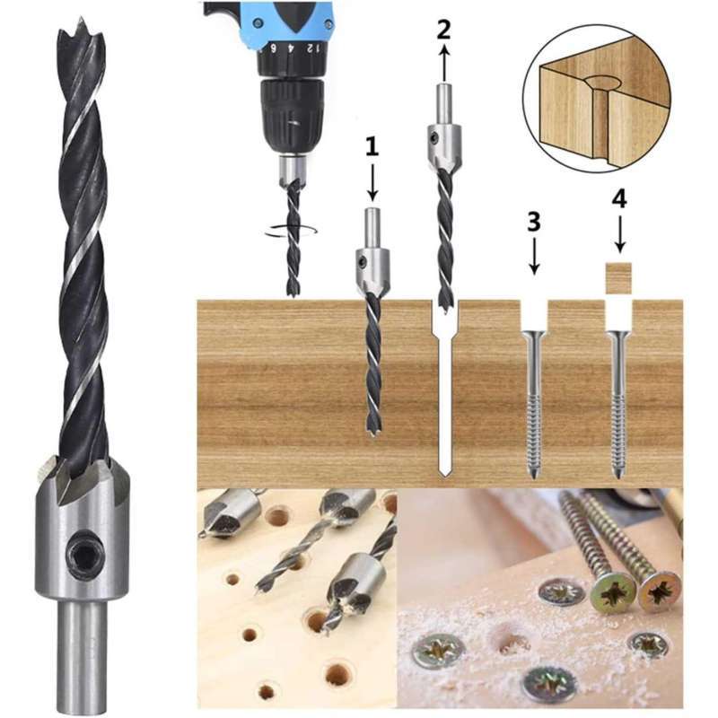 Jual Mata Bor Drill Bit Countersink Hss 3-10mm 7 Pcs Qst-k13 Bor Besi ...