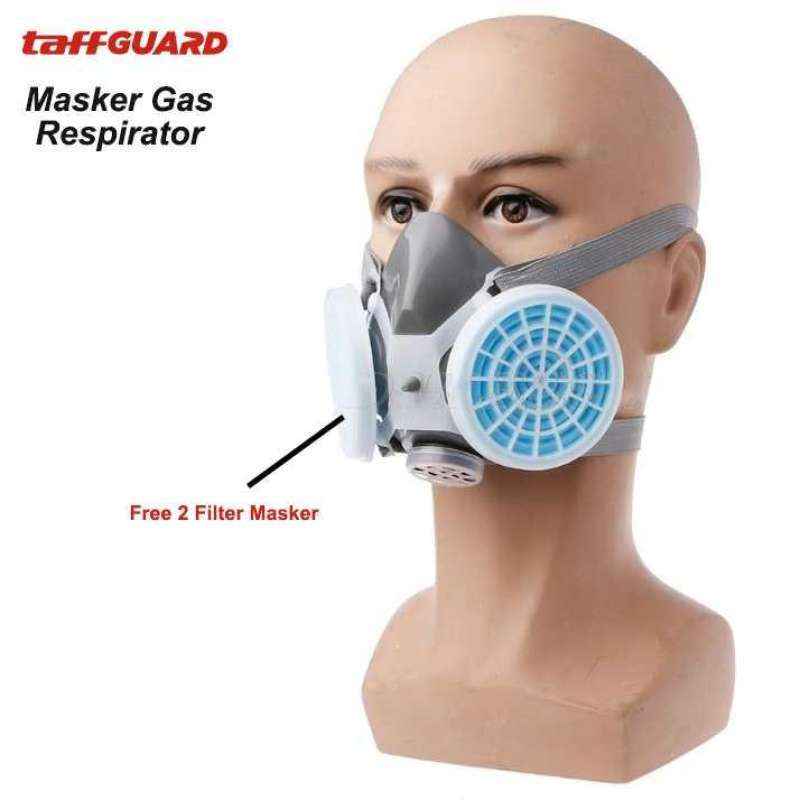 Jual Masker Gas Respirator Half Face With Activated Carbon Filter 8006 ...