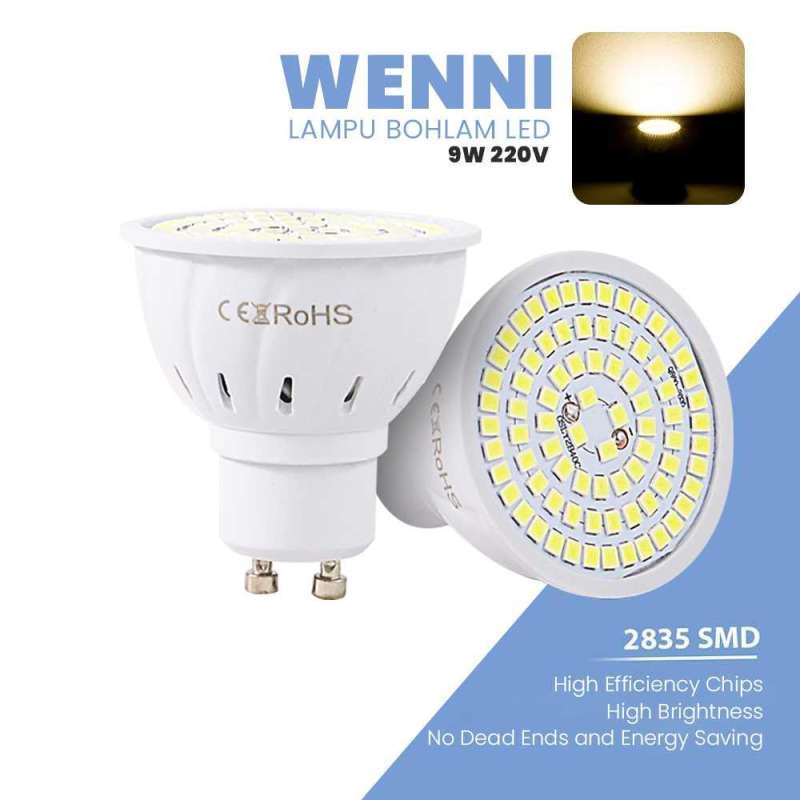 Jual Wenni Lampu Bohlam Led Spotlight 2835 Smd 999 Lumens 180degree 9w ...