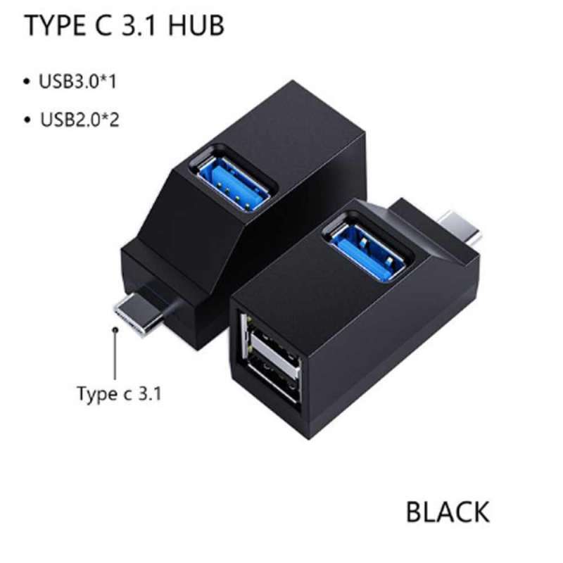 Jual Moshou Usb Hub Mini Type C 3.1 Port 3.0 2.0 Splitter Box Rct-45 ...