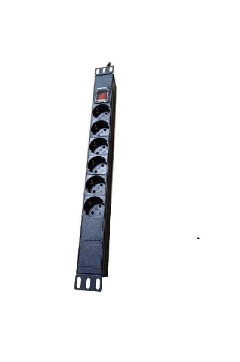 Jual Pdu 6 Port Rack Mount 19 Inch 1 U Power Distribution Unit - Input C14 Di Seller Gudang Rack ...