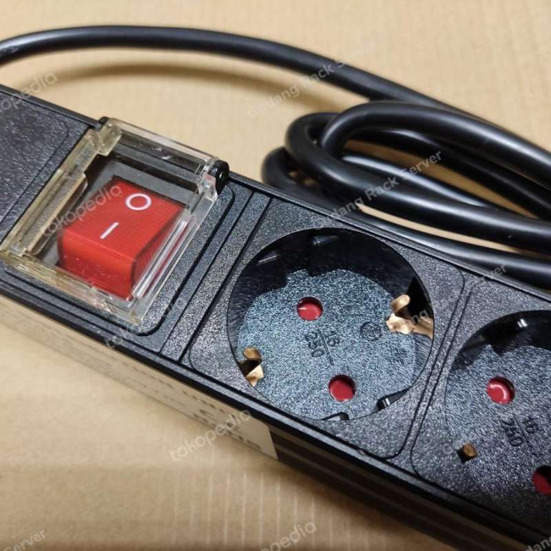 Jual Pdu 6 Port Rack Mount 19 Inch 1 U Power Distribution Unit - Input ...