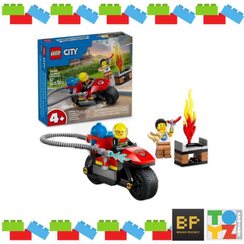 Jual Lego 60410 City - Fire Rescue Motorcycle, Motorbike Toy Playset Di ...