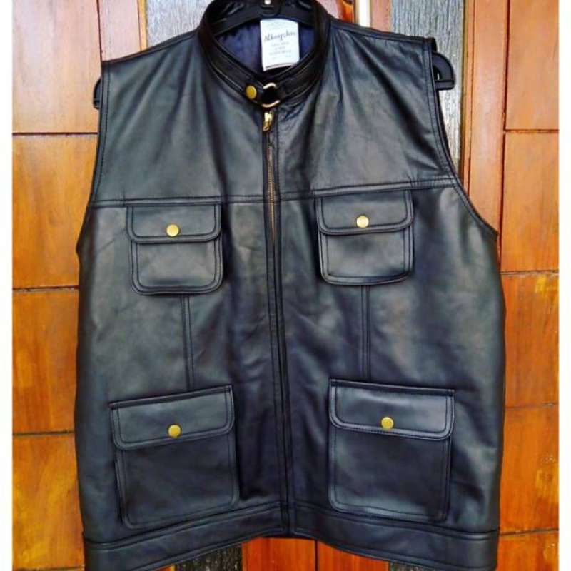 Promo Wolfs Rompi Kulit / Leather Vest Bahan Original Kulit Domba Asli ...