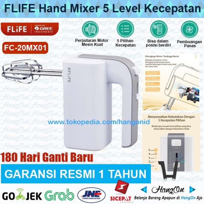 Promo Flife Hand Mixer Model Fc-20mx01 - 5 Level Kecepatan Resmi Diskon ...