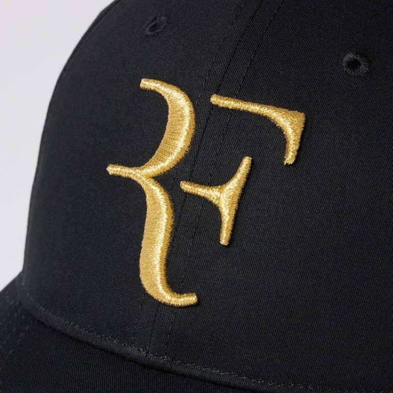 Promo Topi Tenis Uniqlo Roger Federer Black Gold Tennis Cap Original ...
