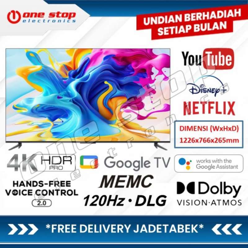 Promo Tcl 55c645 Qled 4k Uhd Smart Google Tv W/ Dolby Vision & Atmos 55 Inch - 55c645 (2023 ...