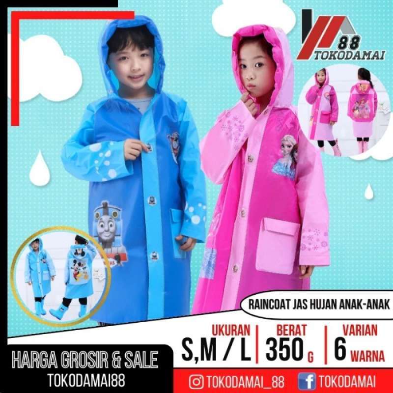 Promo Jas Hujan Mantel Ransel Anak Sd Perempuan Dan Laki-laki Import ...