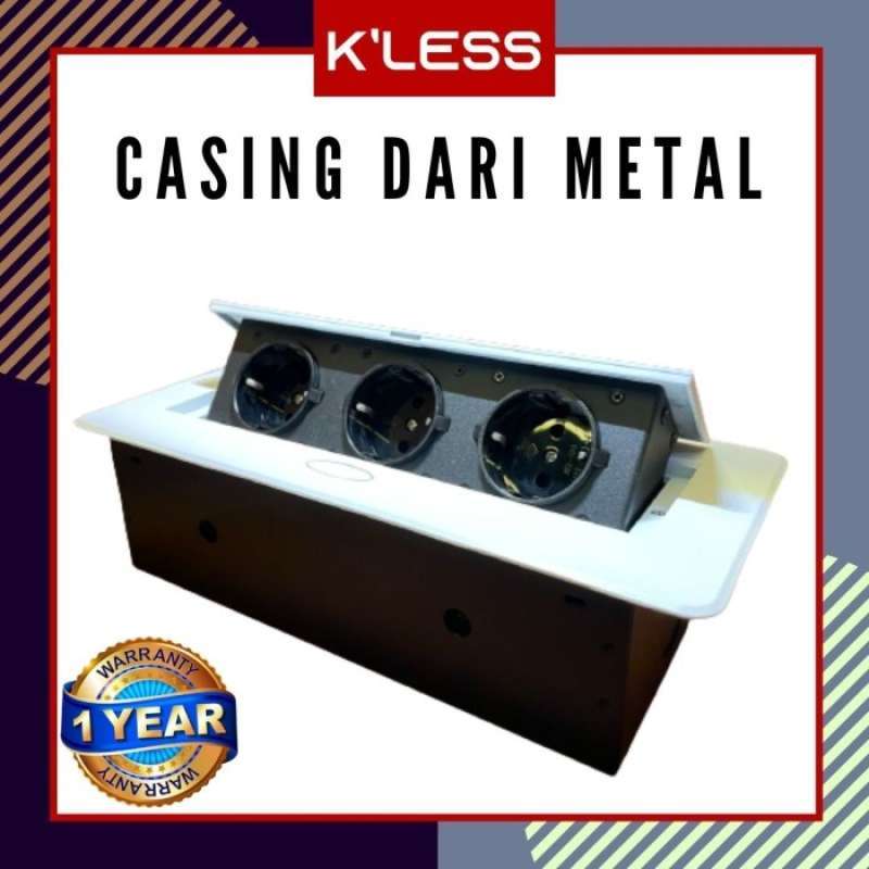 Promo Stop Kontak Meja Meeting 3 Socket Soft Touch Pop Up System ...