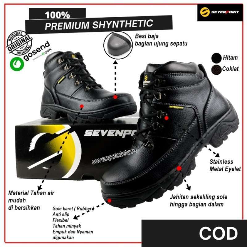 Jual Sepatu Safety Original Pria Wanita Sevenpoint Ujung Besi Proyek ...
