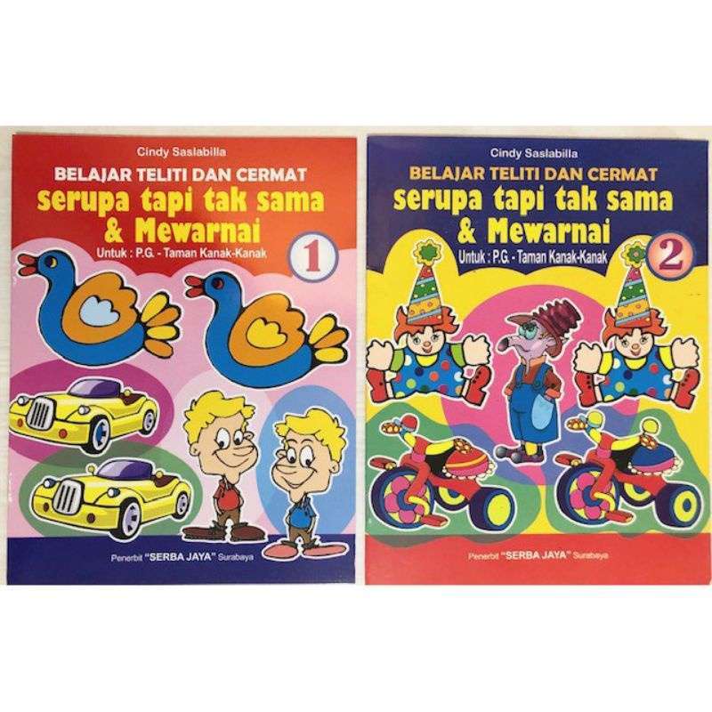 Promo Buku Anak Serupa Tapi Tak Sama 1 Dan 2 - Belajar Teliti Dan ...