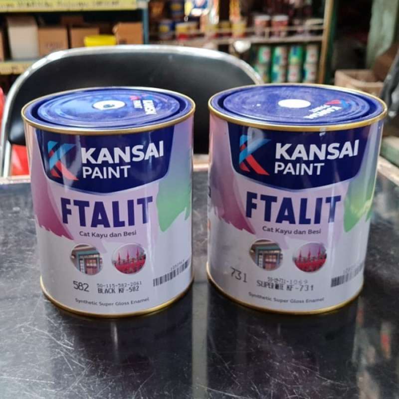 Promo Ftalit Kansai Paint Cat Kayu & Besi 1kg - Black / 582 Diskon 50% ...