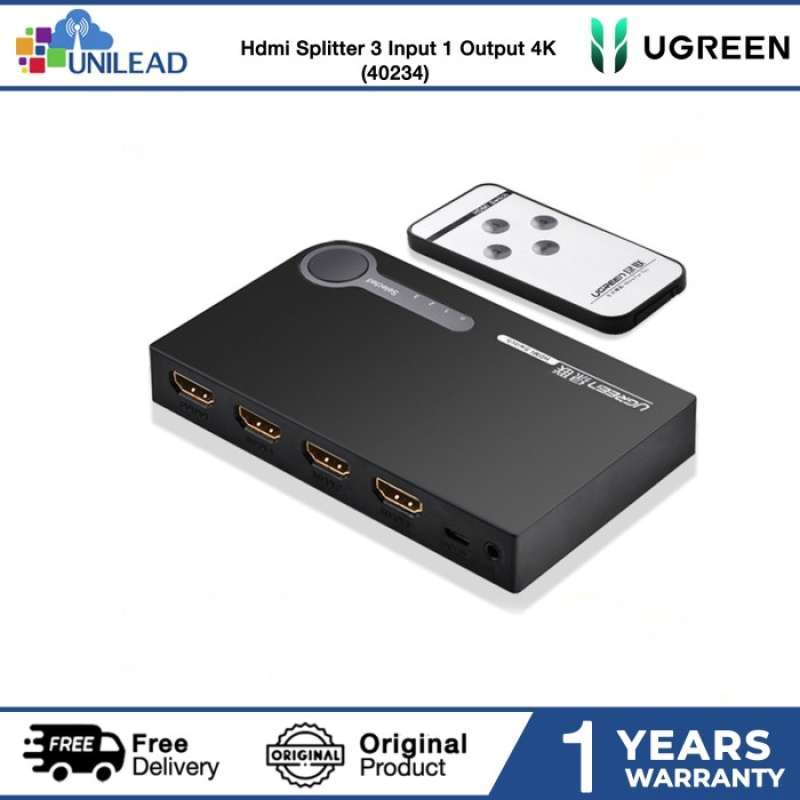Promo Ugreen Hdmi Splitter 3 Input 1 Output 4k Hd Switcher Diskon 27% ...