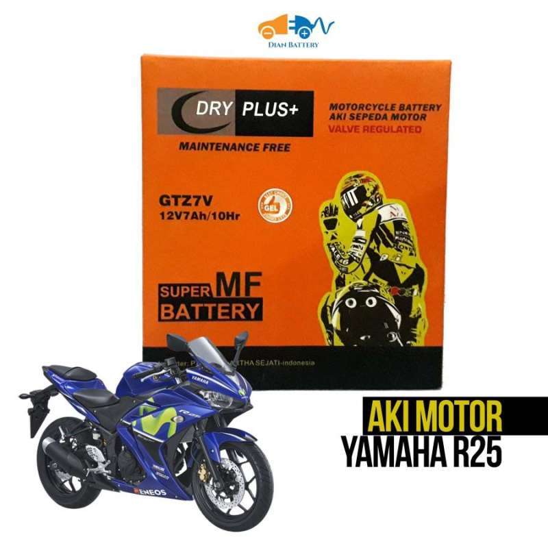Jual Aki Motor Yamaha R25 Dryplus Gtz7v - Aki Gel (7ah) Di Seller Dian Battery - Lengkong Gudang ...