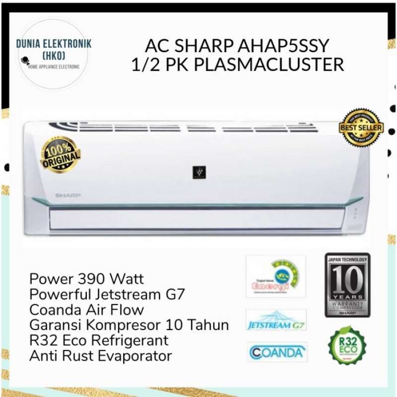 Promo Ac Sharp 1/2 Pk Ah-ap5ssy Ahap5ssy 5 Ssy 5ssy Plasmacluster R32 ...