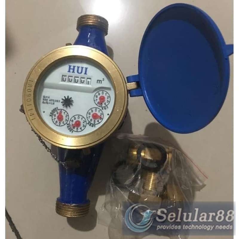 Promo Hui 1 Inch Water Meter Pengukur Meteran Air Flow Original Ori ...