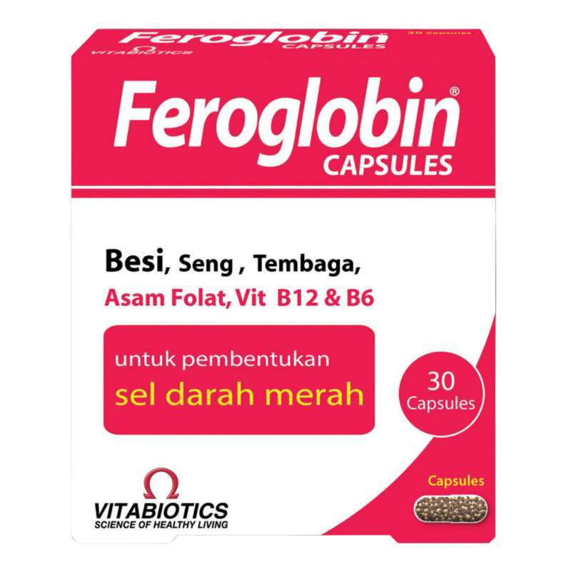 Jual Vitabiotics Feroglobin 30 Capsules Vitamin B Asam Folat Di Seller ...