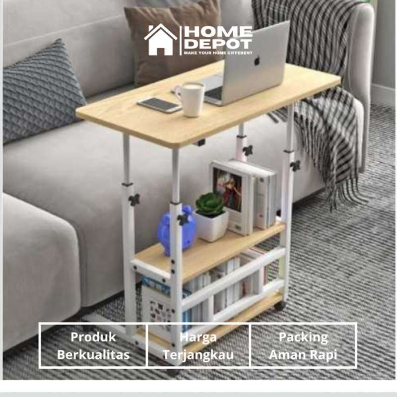 Promo Meja Laptop Portable Adjustable Ergonomis Roda Standing Minimalis ...