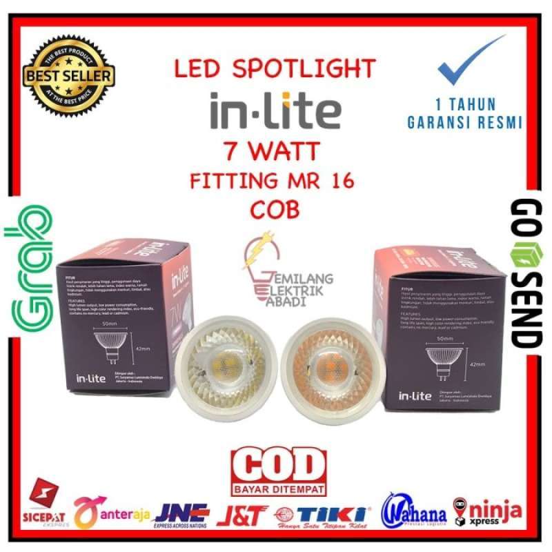 Promo Lampu Sorot Led Cob/spotlight/par ,inlite Inmr1603 7 Watt Fitting ...