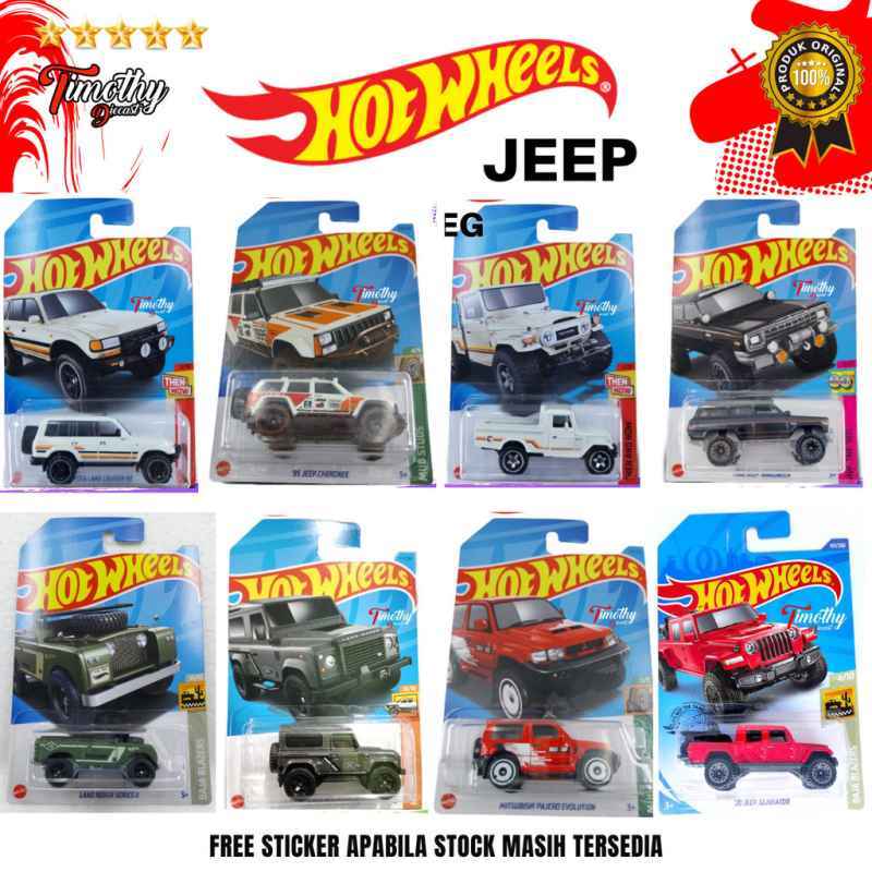 Promo Hot Wheels Jeep Toyota Land Cruiser Land Rover Pajero Gladiator ...