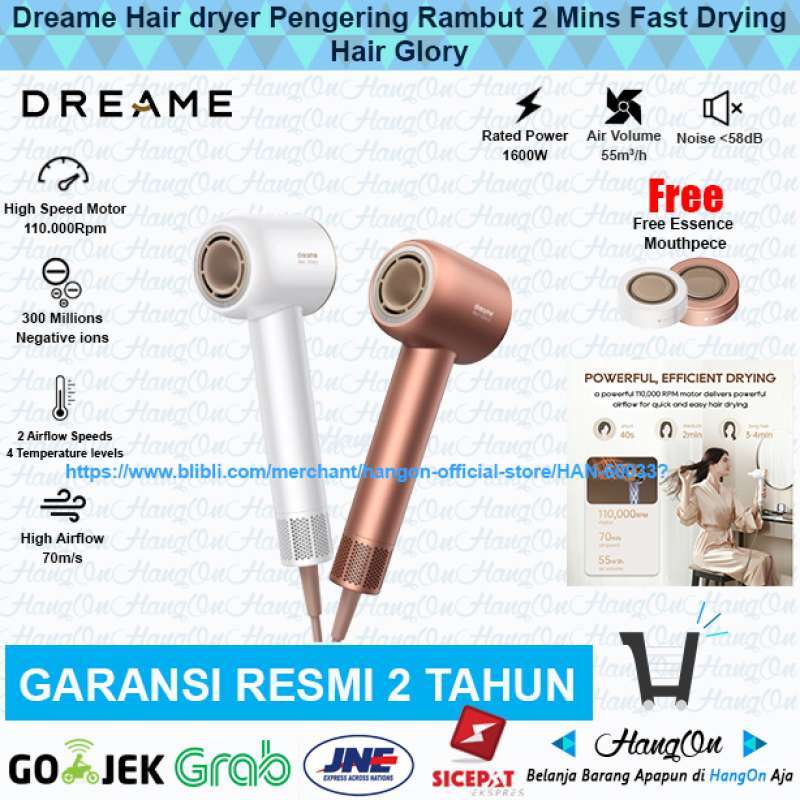 Promo Dreame Hair Glory Hair Dryer Pengering Rambut High Speed 2 Mins ...