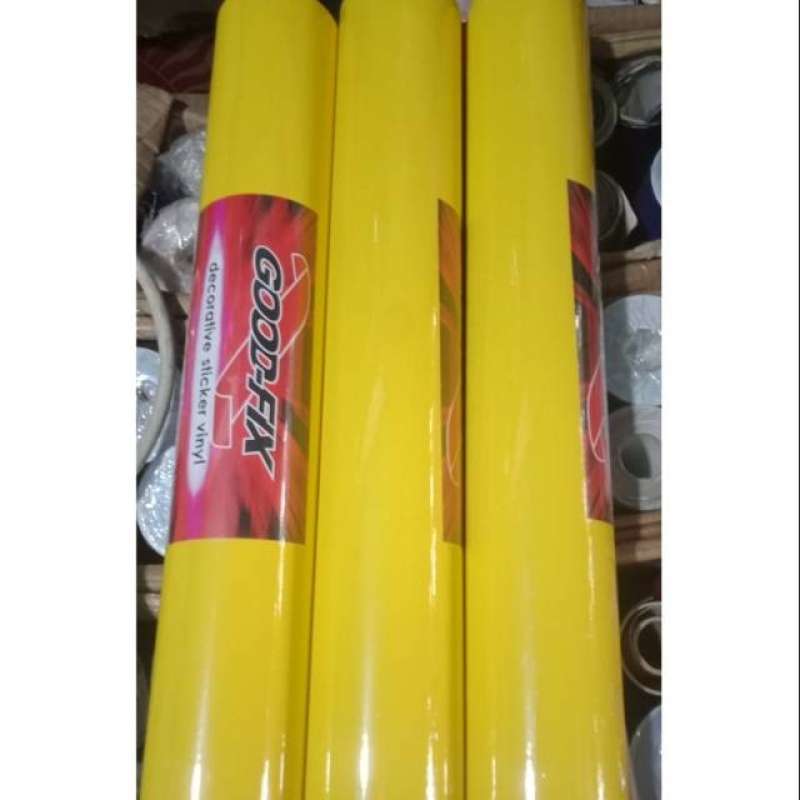 Promo Sticker Vinil Goodfix Glosy, Dof Transpafan 45x15m Terbaik - Kuning Diskon 34% Di Seller ...
