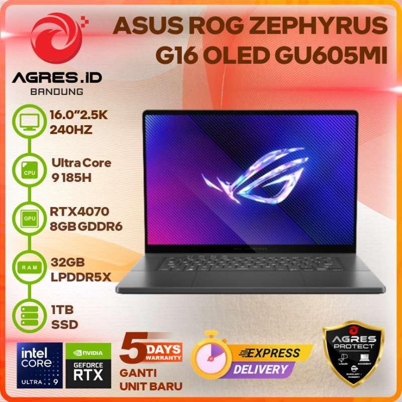 Jual Asus Rog Zephyrus G16 Core Ultra 9 185h Rtx4070 32gb 1tb 16 2.5k Oled Di Seller Agres Id ...