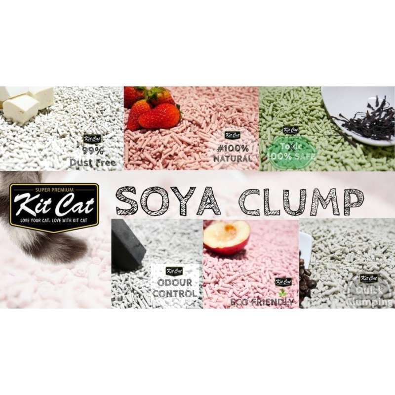 Jual Pasir Kit Cat Tofu Soya Clump 7l - Pasir Kucing - Greentea Di ...