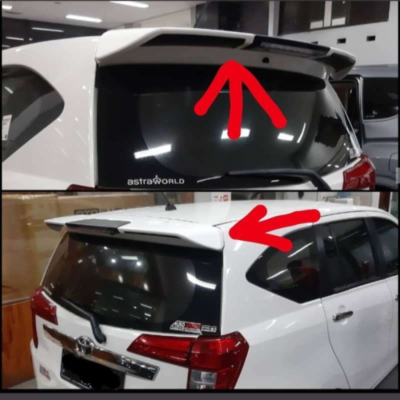 Jual Spoiler Toyota Calya Trd Plastic Dengan Lampu - Scarlet Red New ...