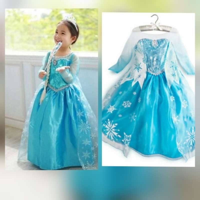 Promo Frozen Elsa Dress Kostum Anak Diskon 23% Di Seller Caracora ...