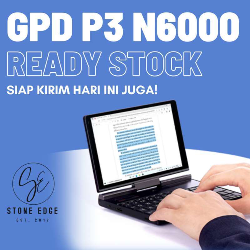 Promo Gpd Pocket 3 Laptop Mini 8inch 360 Touchscreen N6000 Ram 8gb Ssd ...