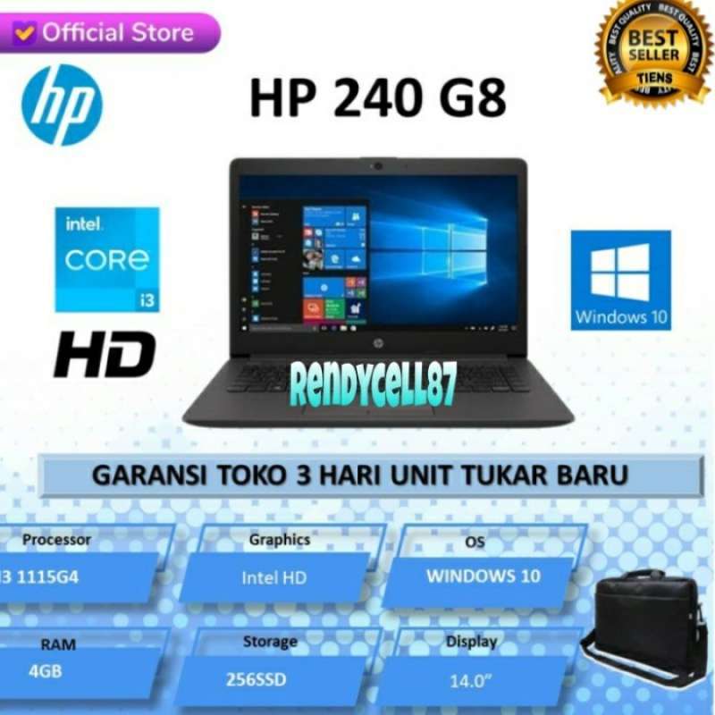 Promo Laptop Hp240 G8 I3-1115g4 4gb_ssd 256gb_w10_14 Slim Bezel Diskon ...