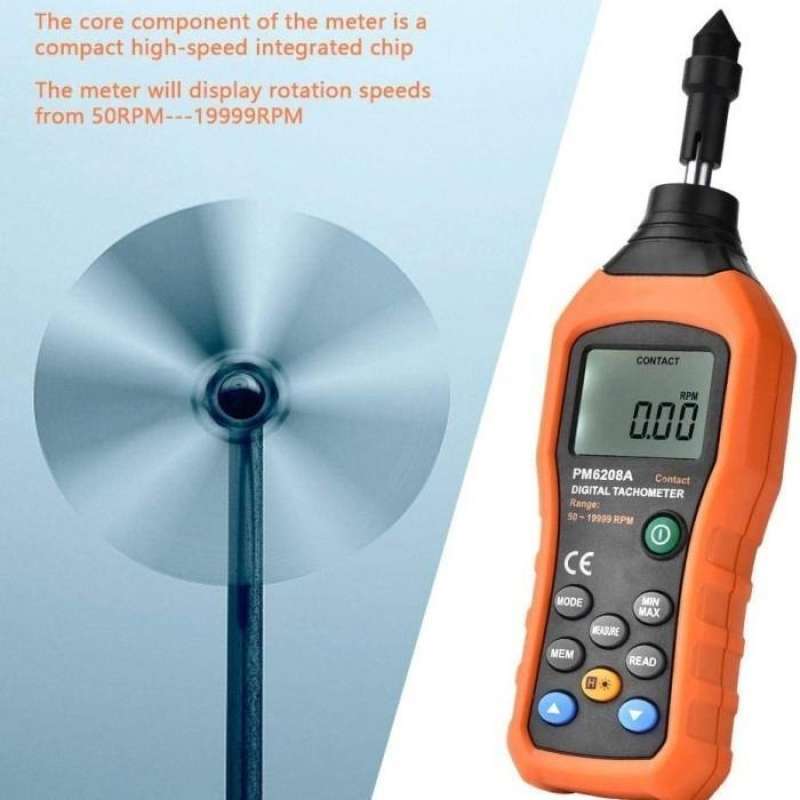 Jual Tachometer Pm6208a Data Logger Peakmeter Ms6208a Rpm Tacho Tester ...