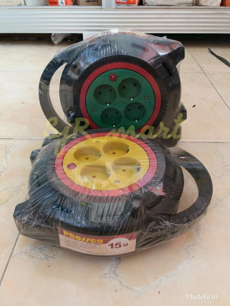 Promo Roll Kabel Listrik 15 Meter Kuningan 4 Lubang / Stop Kontak ...
