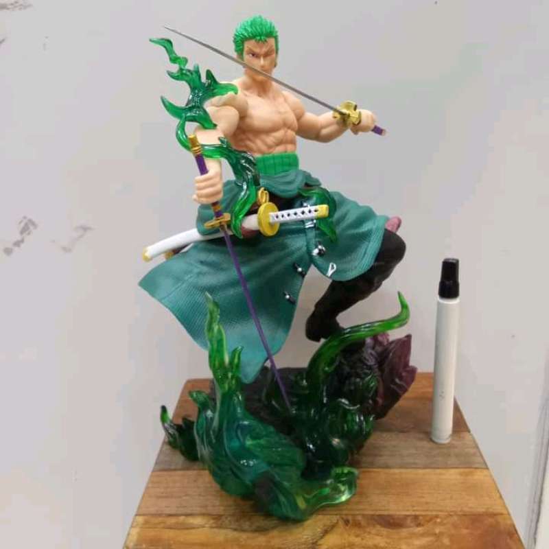 Jual Mainan Static Figure Roronoa Zoro Green Diorama One Piece Tinggi Sekitar 40 Cm Bahan Pvc ...