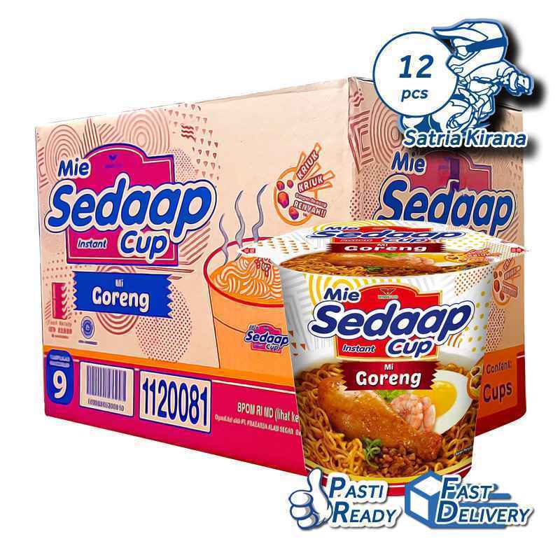 Promo Sedaap Goreng Mie Instant Cup [12 Pcs | 1 Karton] Mi Sedap Gelas ...