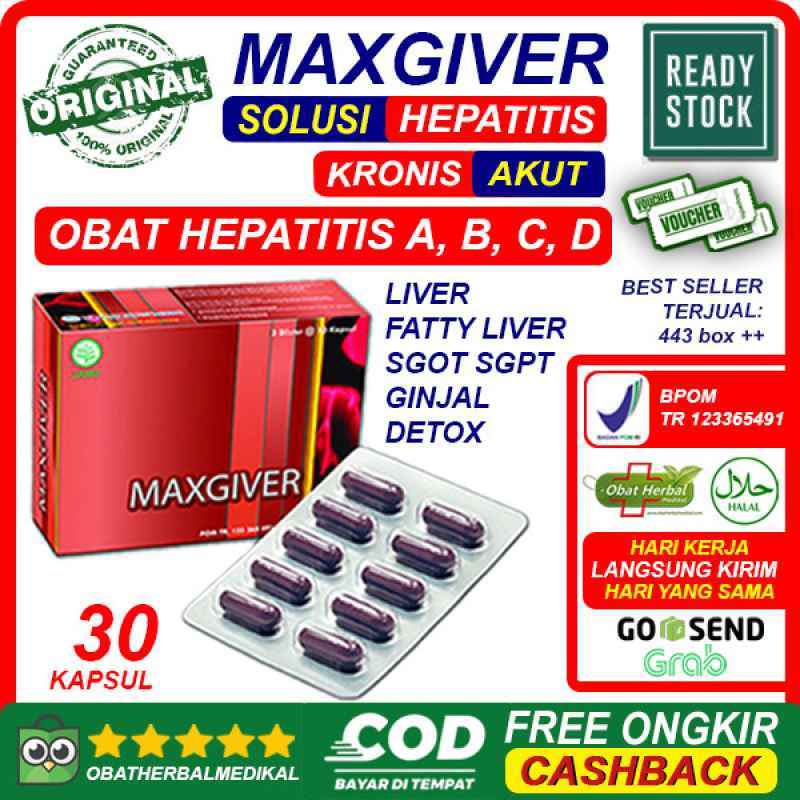 Promo Obat Hepatitis Virus Hepatitis A, B, C D | Maxgiver 30 Kapsul ...