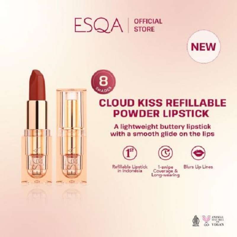 Promo Esqa Cloud Kiss Refillable Powder Lipstick Diskon 5% Di Seller ...
