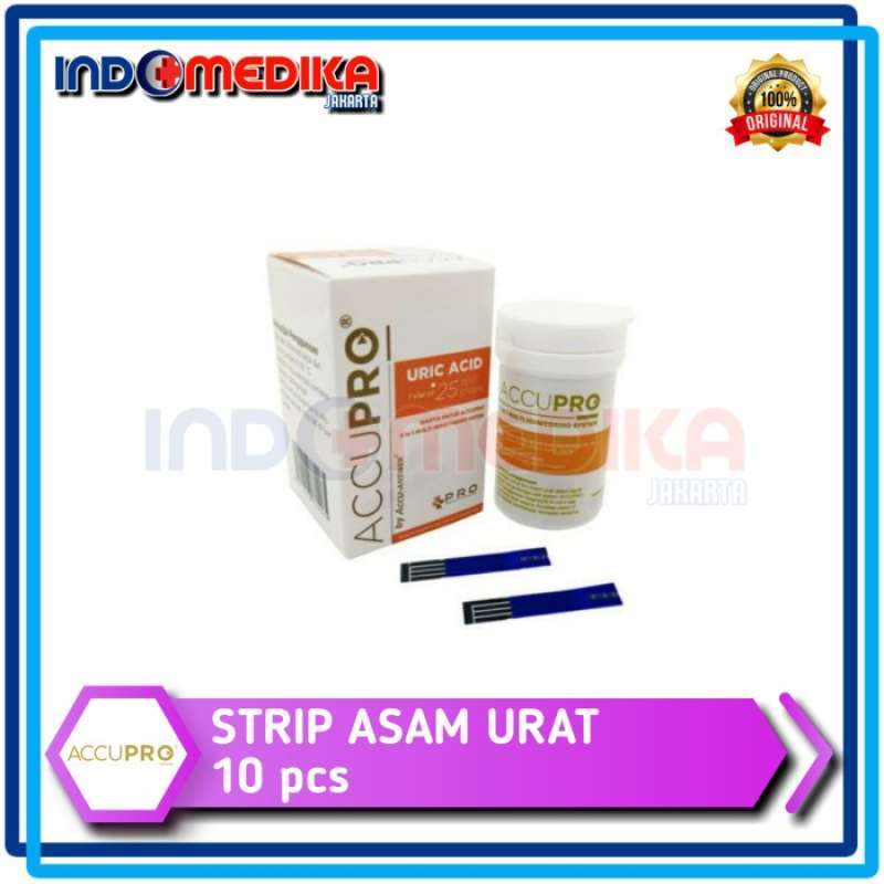 Promo Strip Accupro Asam Urat Asamurat Uric Acid @25 Pcs Accu Pro Accu ...